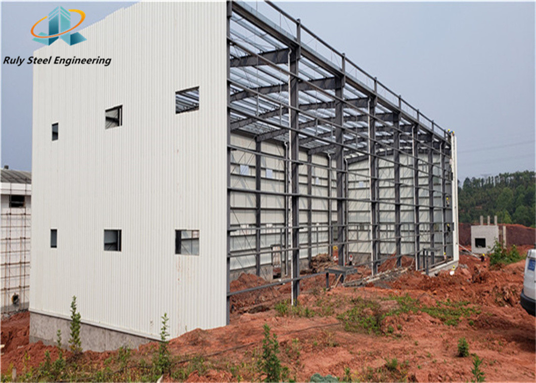Open Sides Garage Metal Warehouse Steel Structure Building