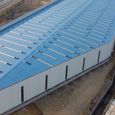 Prefab Steel Structure Warehouse with H-Section Beams and Sandwich Panels
